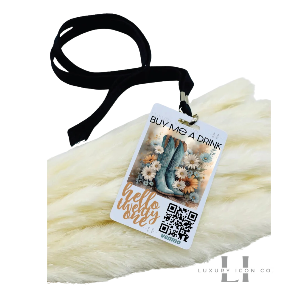 Country Chic QR Code Birthday Lanyards - Buy The Birthday Girl A Drink ...